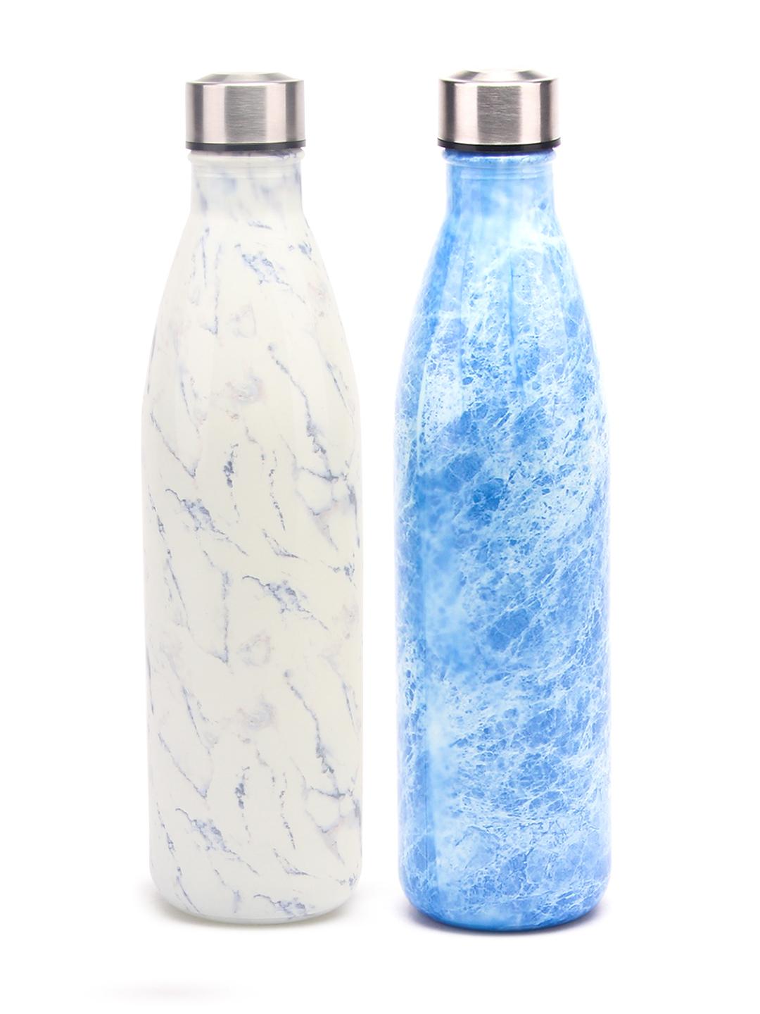 Buy Red Butler Blue Abstract Glass Spill Proof 2 Piece Water Bottle 1L ...
