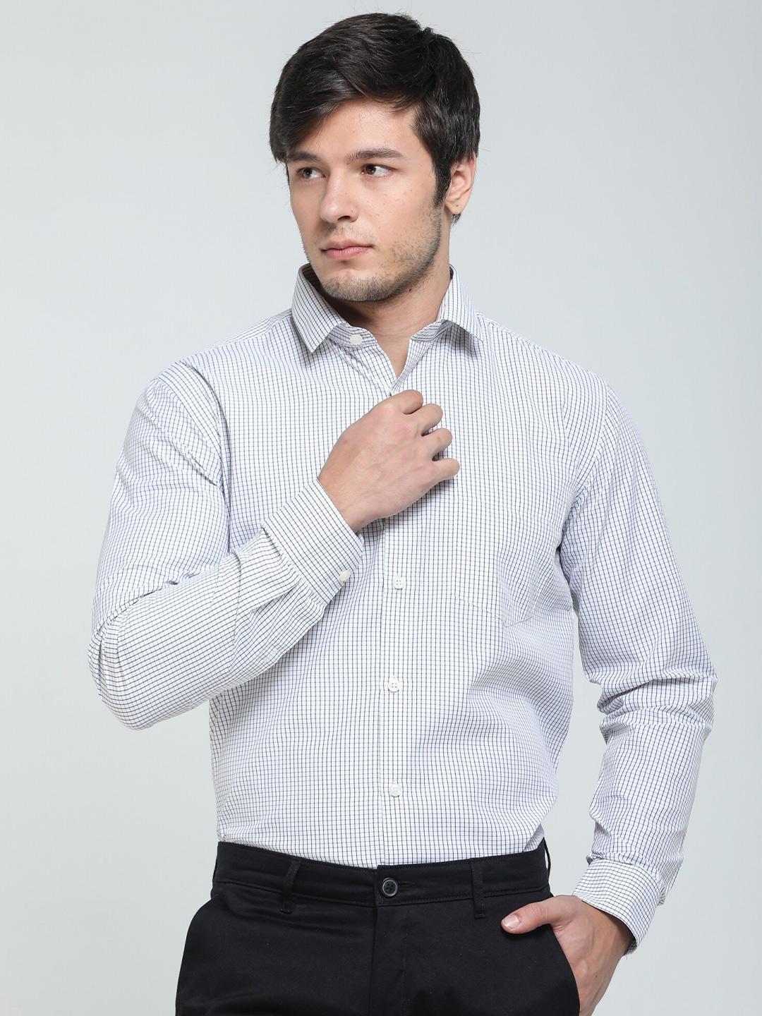 Buy TQS Grid Tattersall Checks Cotton Formal Shirt - Shirts for Men ...