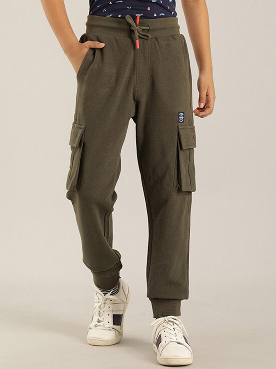 Buy Indian Terrain Boys Pure Cotton Joggers - Track Pants for Boys ...