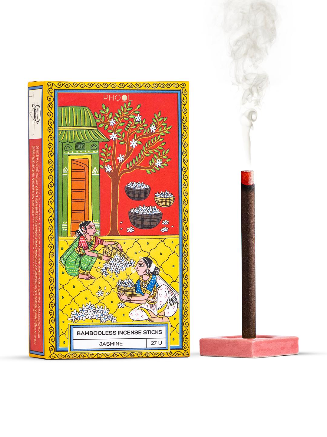 Buy Phool Jasmine Dhoop Sticks 27 Pcs Agarbatti For Pooja - Home ...