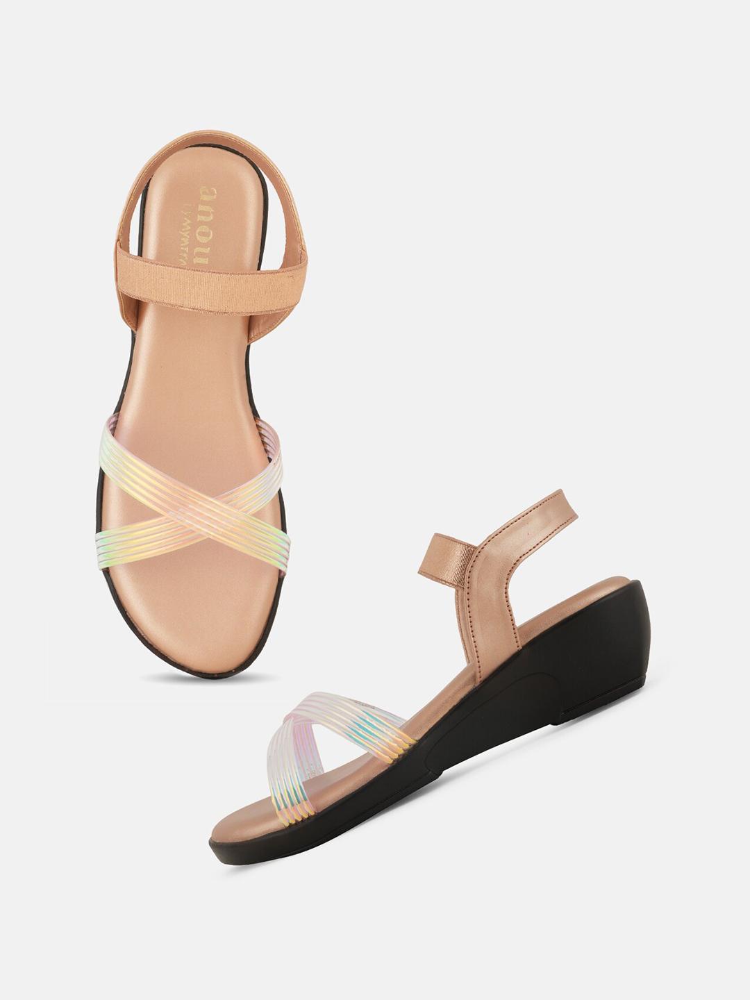 Buy Anouk Fashion Embellished Round Toe Wedges - Heels for Women ...