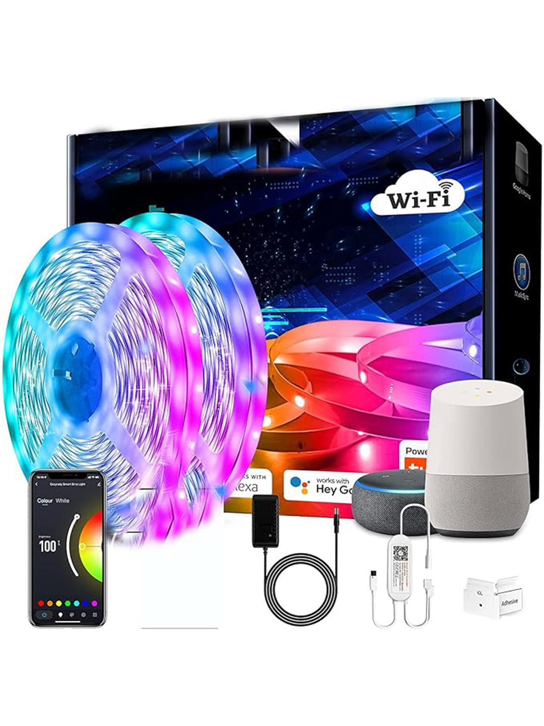 Buy Gesto Blue & Pink 300 LED RGB Waterproof Strip Lights With Adaptor ...