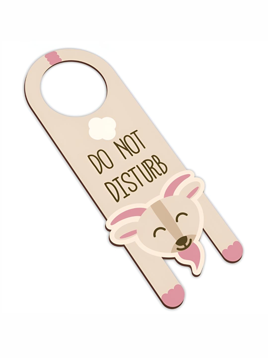 Buy CVANU Beige Wooden Do Not Disturb Sign Hanger - Wall Decor for ...