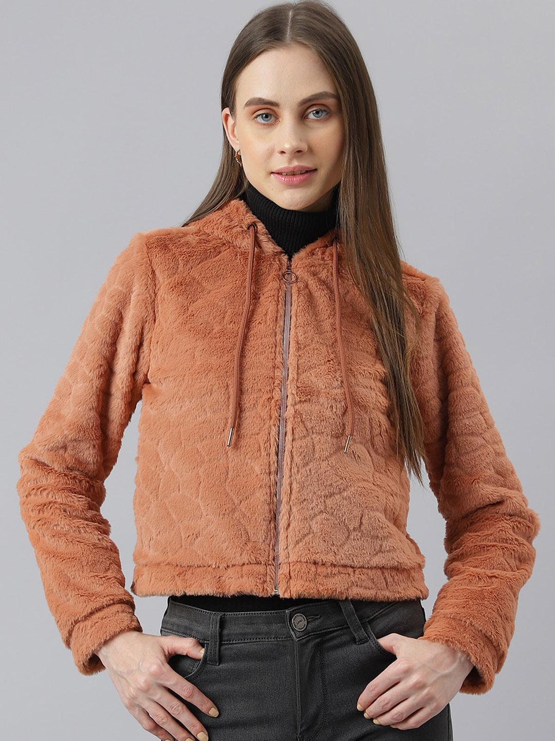 Buy Latin Quarters Self Design Hooded Bomber Jacket - Jackets for Women ...