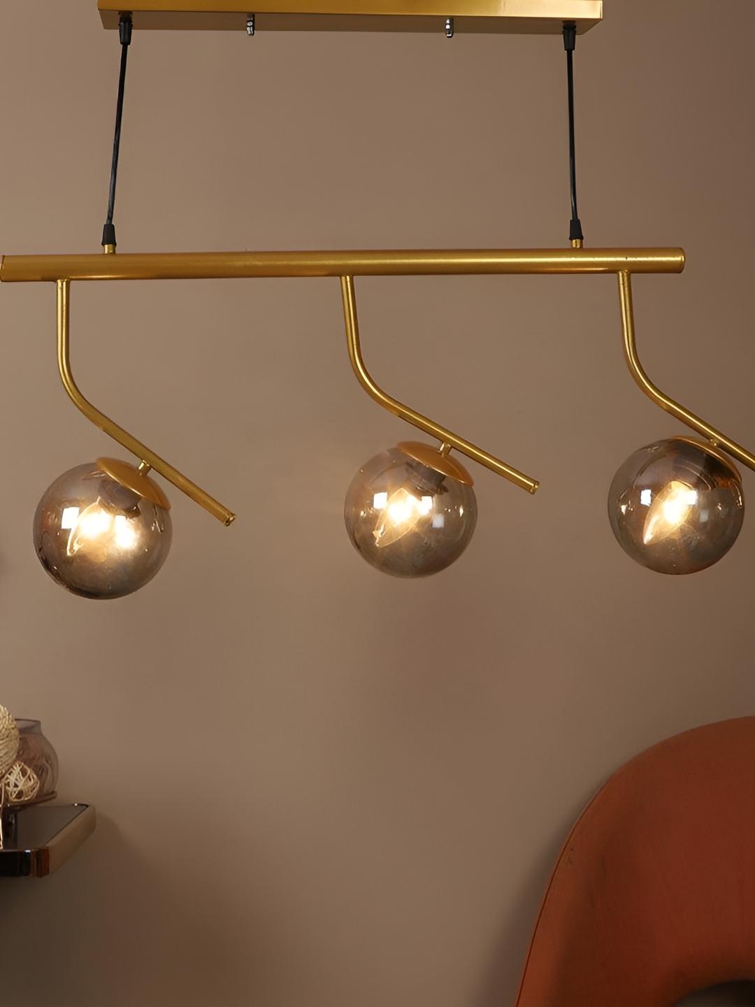 Buy ELIANTE Gold Toned Spherical Contemporary Ceiling Lamp - Ceiling ...