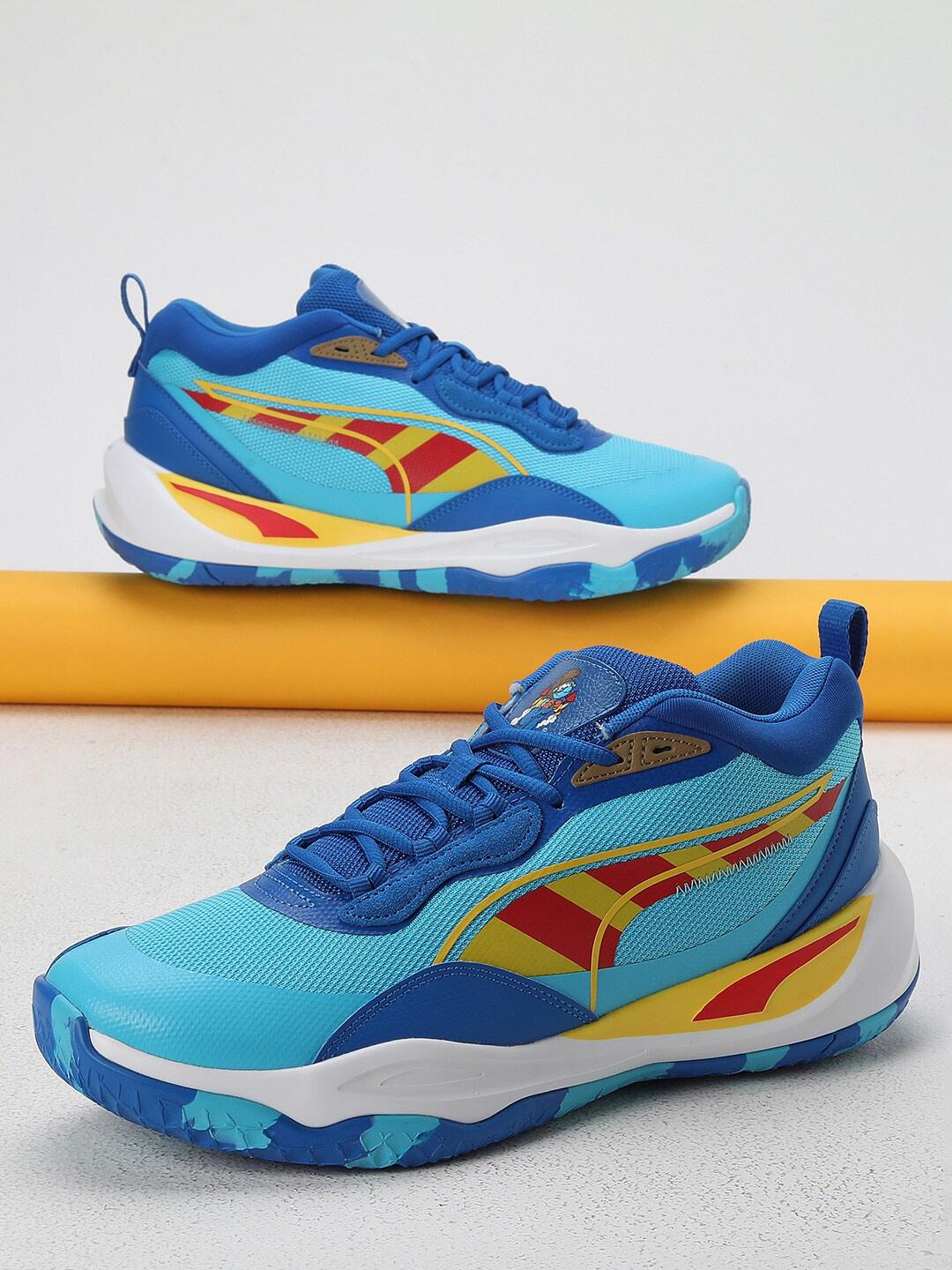 Buy Puma Unisex THE SMURFS Playmaker Pro Printed Basketball Shoes ...
