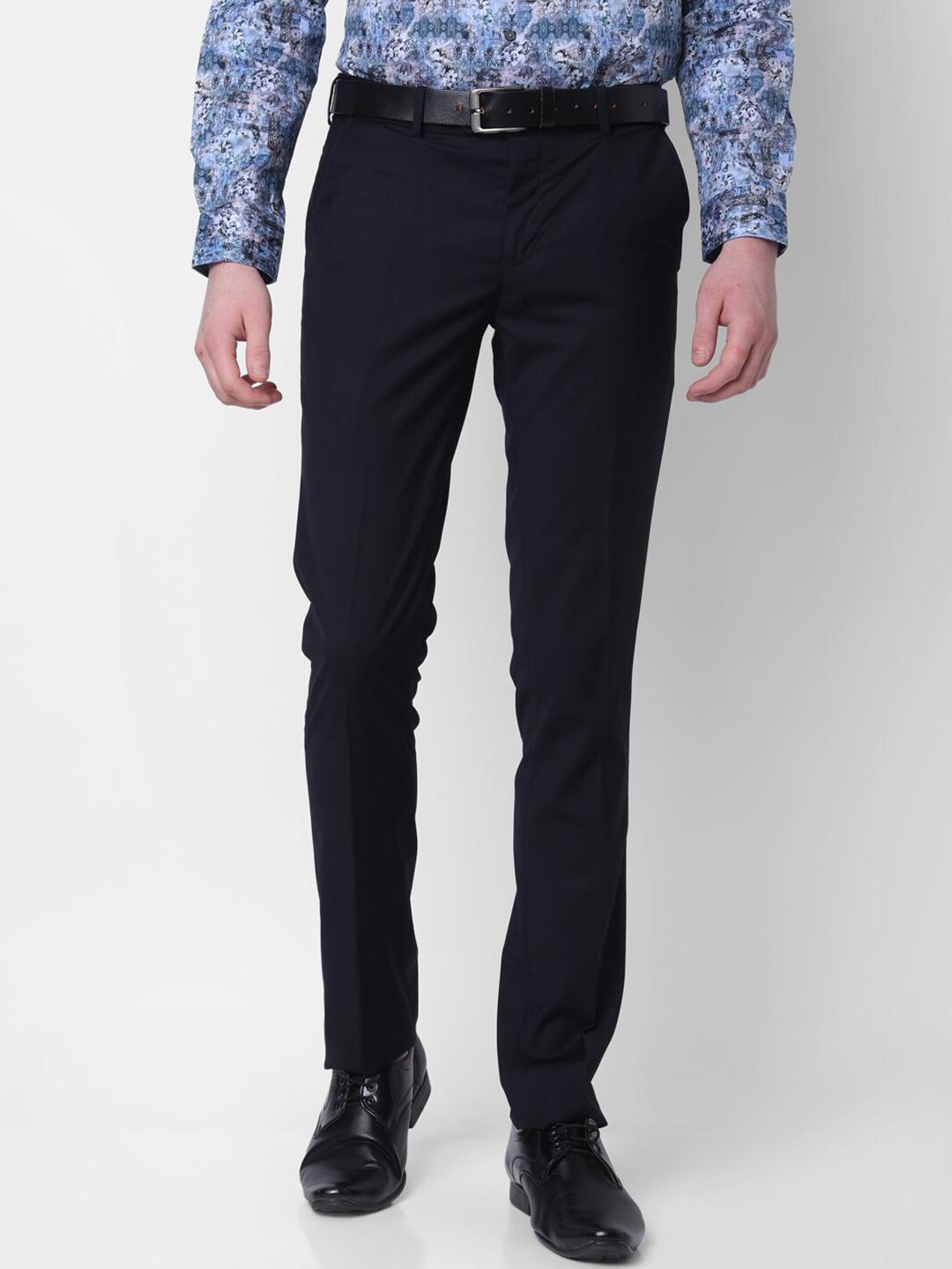 Buy J Hampstead Men Slim Fit Mid Rise Formal Trousers - Trousers for ...