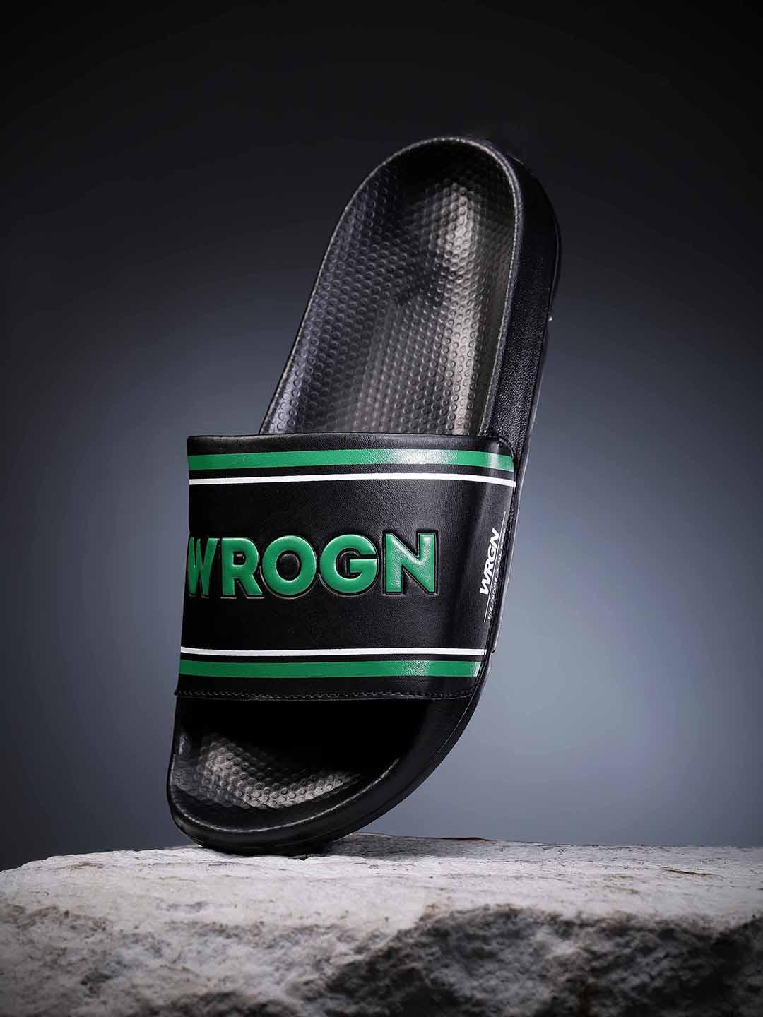 Buy WROGN Men Brand Logo Embossed Sliders - Flip Flops for Men 26279056 ...