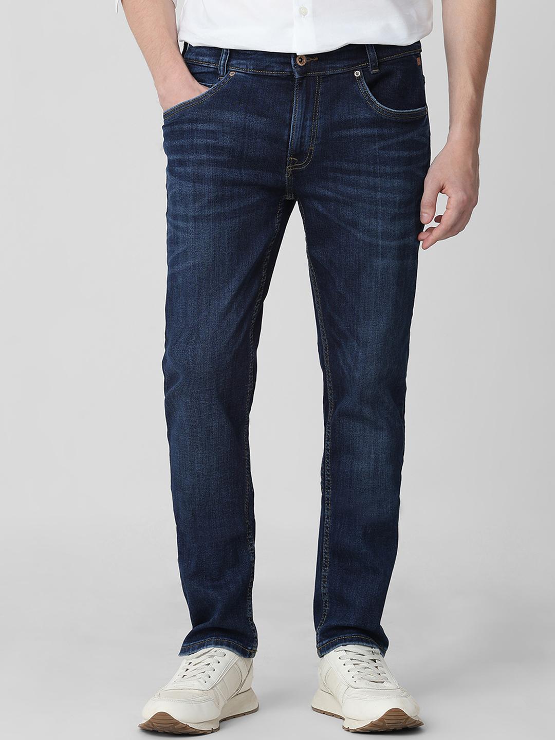 Buy Mufti Men Slim Fit Mid Rise Dark Shade Clean Look Stretchable Jeans ...