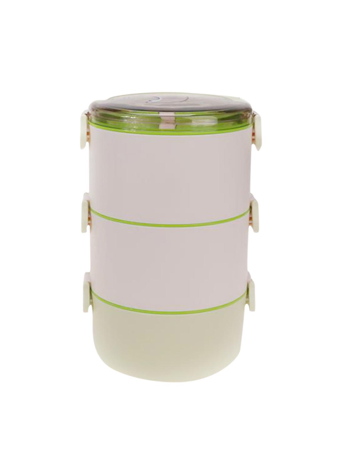 Buy Kuber Industries Microwave Safe Food Grade 3PC Lunch Box With Spoon ...