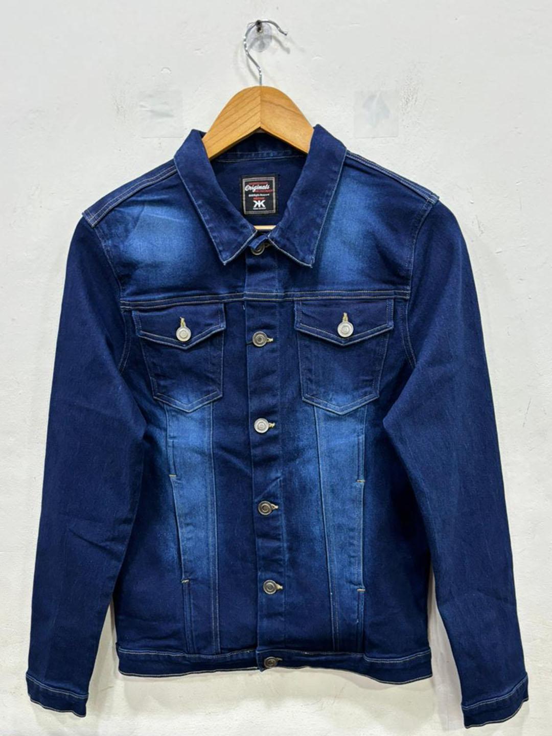 Buy Kook N Keech Men Blue Space Cadet Outdoor Denim Jacket - Jackets ...