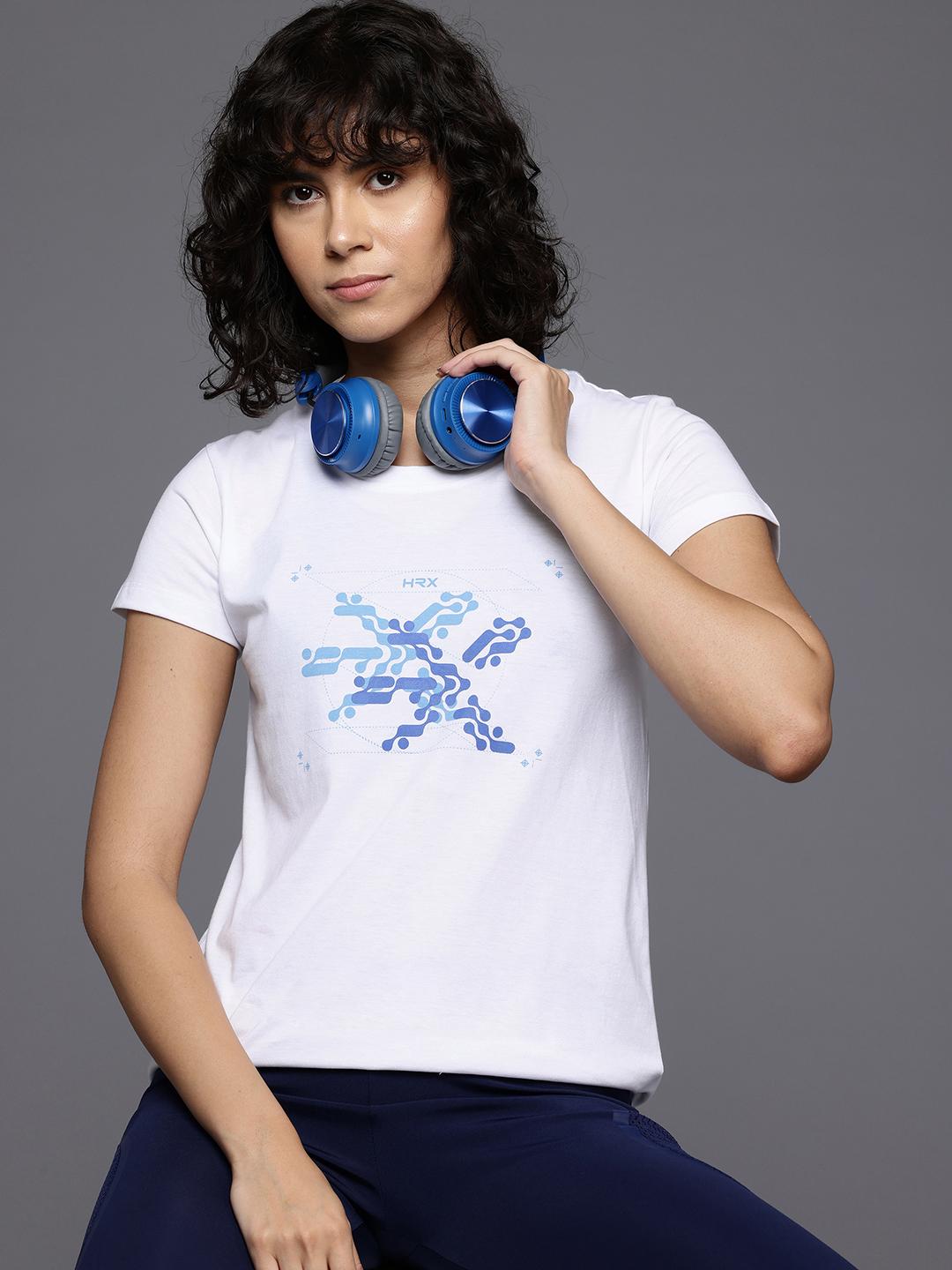Buy HRX By Hrithik Roshan Round Neck Printed Casual T Shirt - Tshirts ...