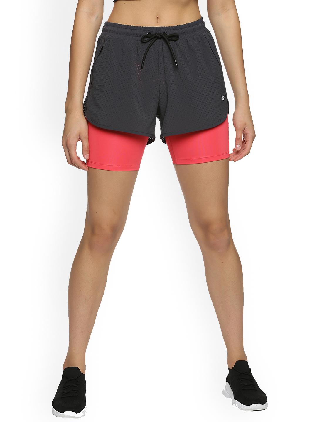 Buy Jolger Women's Gym Shorts With Compression Inner Tights - Shorts ...
