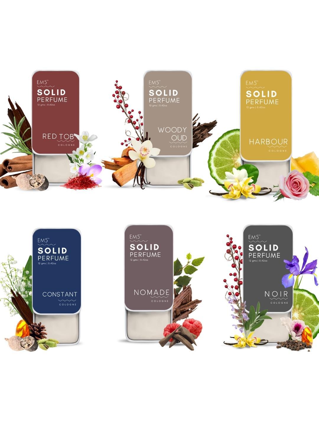 Buy EM5 Men 6 Pcs Solid Long Lasting Perfume 12g Each - Perfume for Men ...