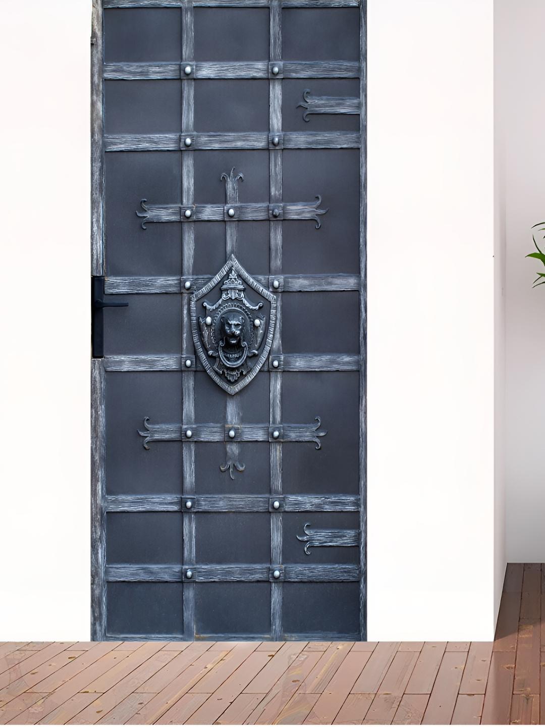 Buy CVANU Blue Printed Waterproof Self Adhesive Door Stickers - Decals ...