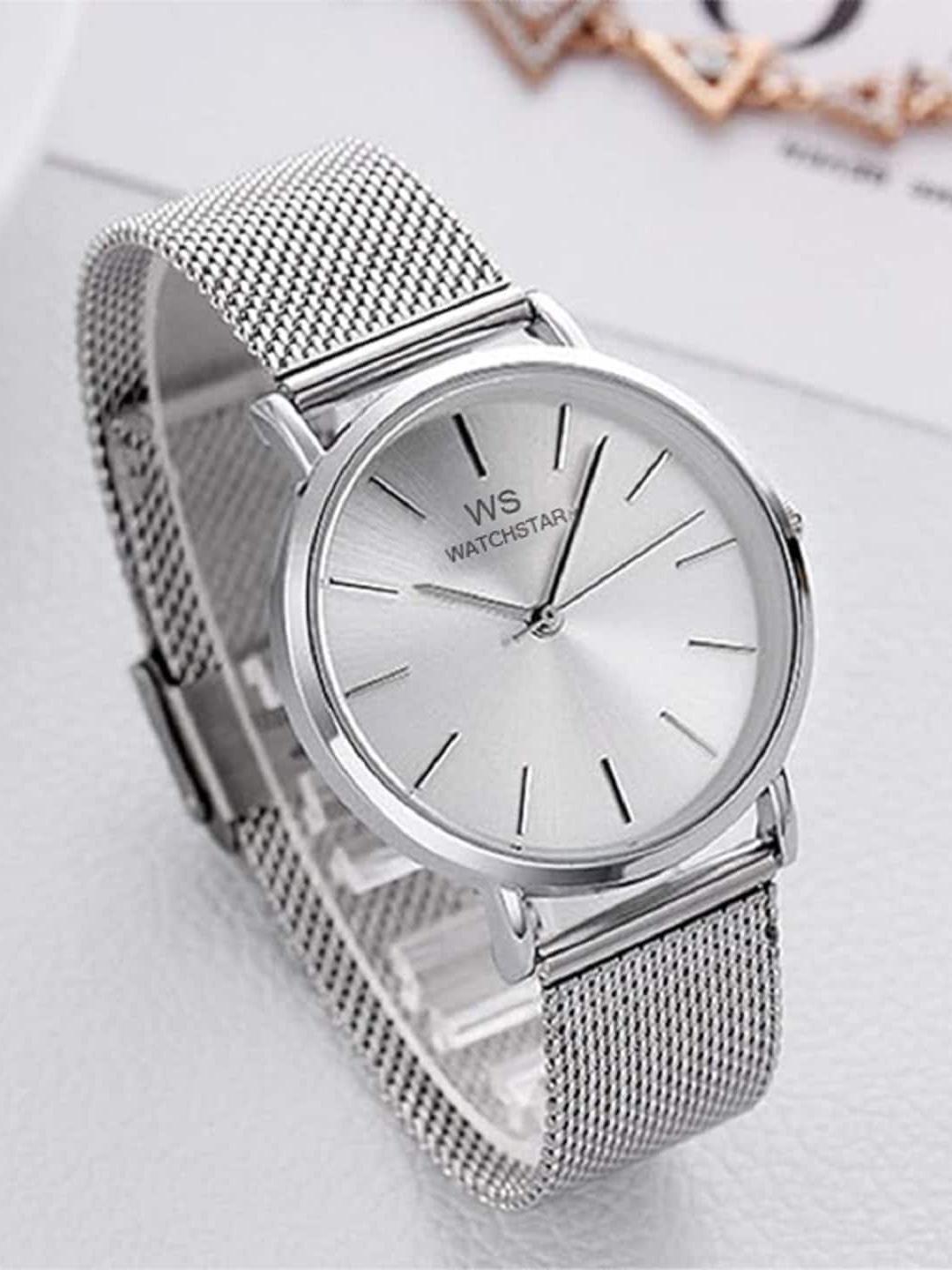Buy WATCHSTAR Women Stainless Steel Straps Analogue Watch WS Steel Pu ...
