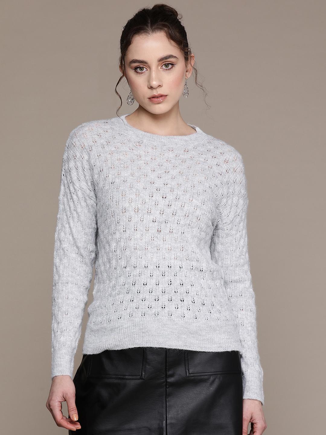 Buy MANGO Women Self Design Pullover - Sweaters for Women 26411598 | Myntra