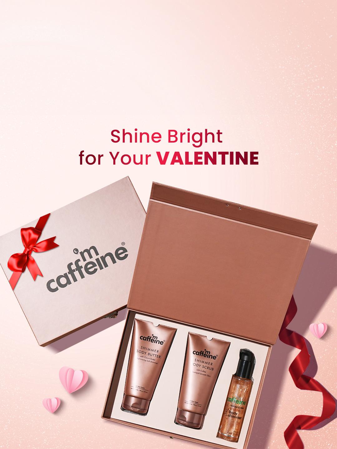 Buy MCaffeine Shimmer & Glow Body Gift Kit - Bath And Body Gift Set for ...