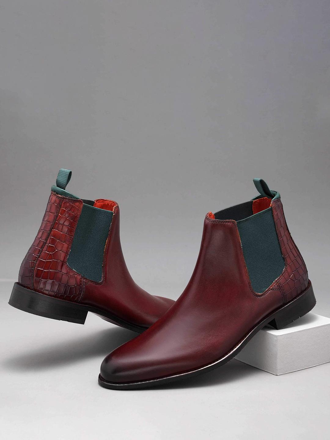 Buy Ruosh Men Mid Top Leather Work Chelsea Boots - Boots for Men ...
