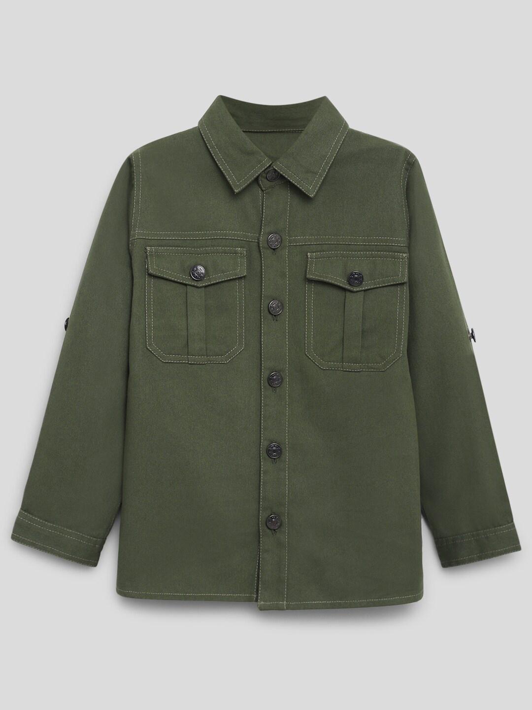 Buy Somersault Boys Straight Forest Green Shacket - Shackets for Boys ...
