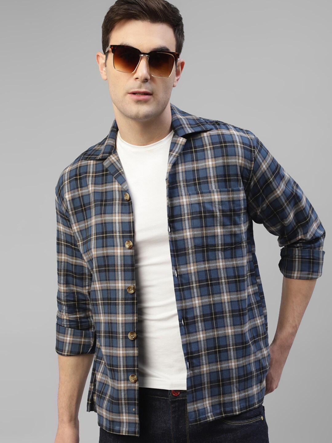 Buy Hancock Comfort Tartan Checked Cotton Casual Shacket - Shackets for ...