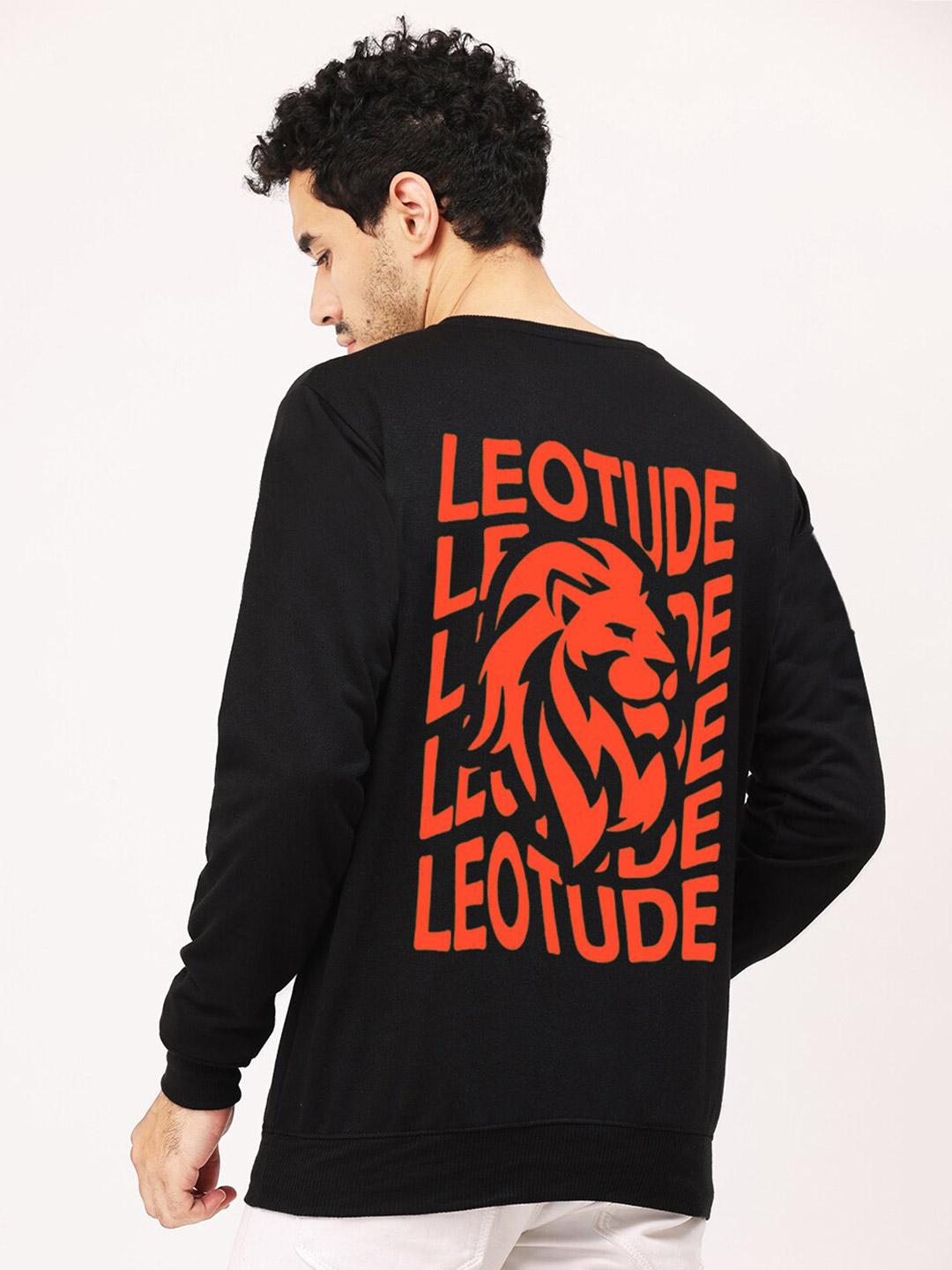 Buy Leotude Brand Logo Printed Fleece Pullover Sweatshirt - Sweatshirts ...