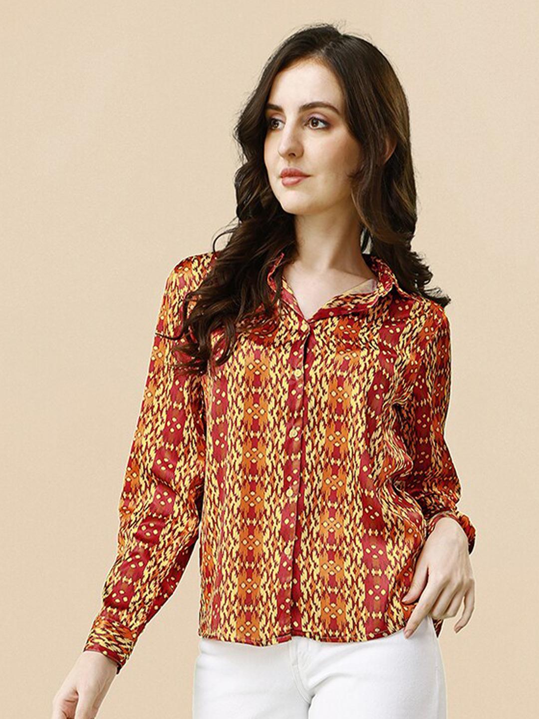 Buy MIRCHI FASHION Relaxed Floral Printed Satin Casual Shirt - Shirts ...