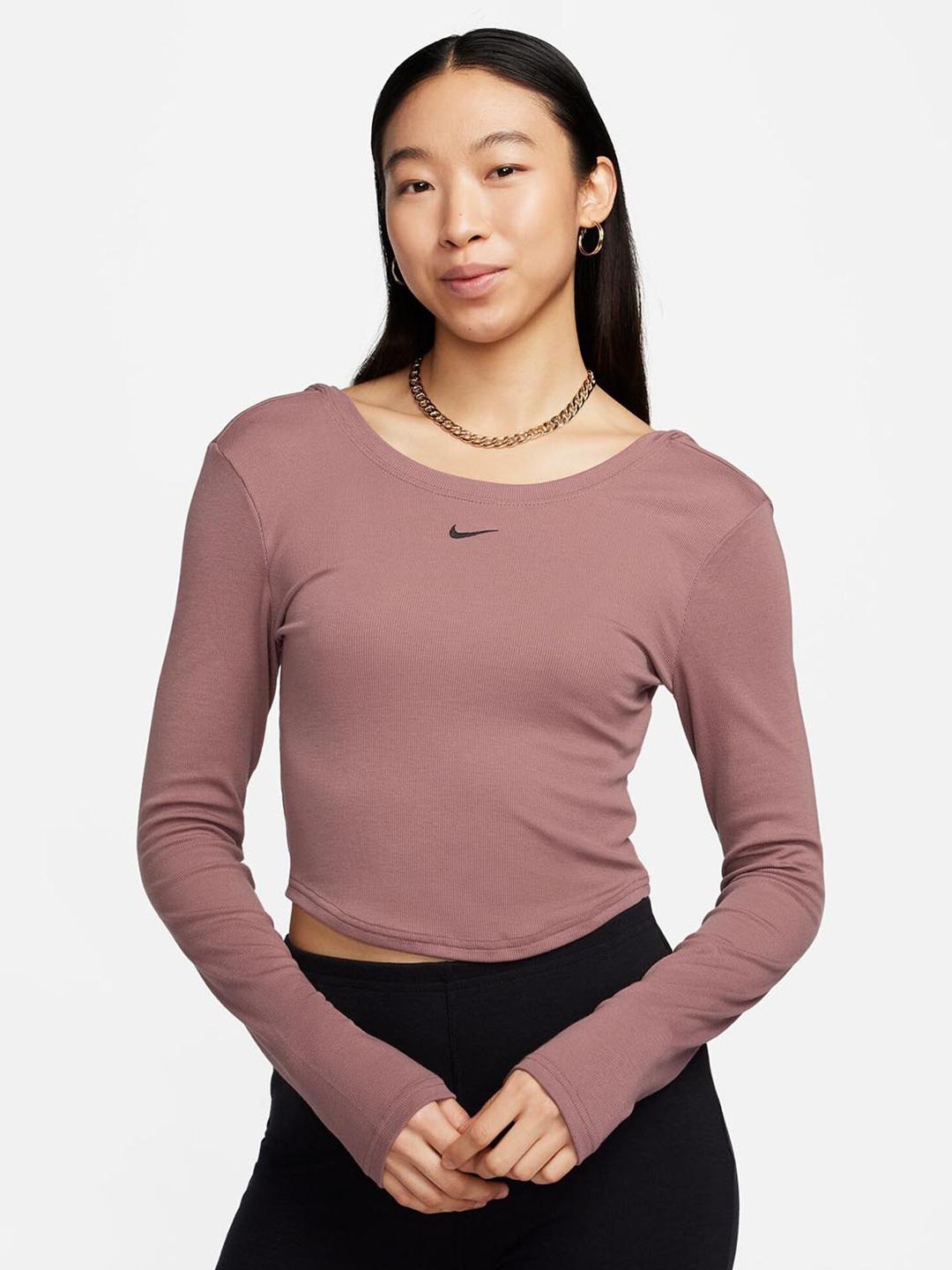 Buy Nike Portswear Chill Knit Tight Scoop Back Long Sleeves Mini Rib ...