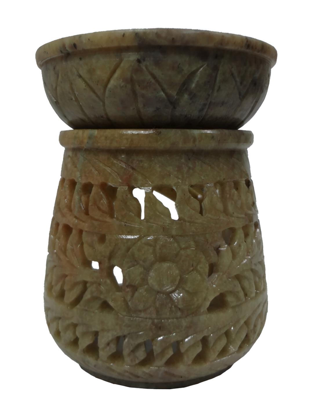 Buy Avinash Handicrafts Stone Carved Tapered Cone Shape Aroma Diffuser ...