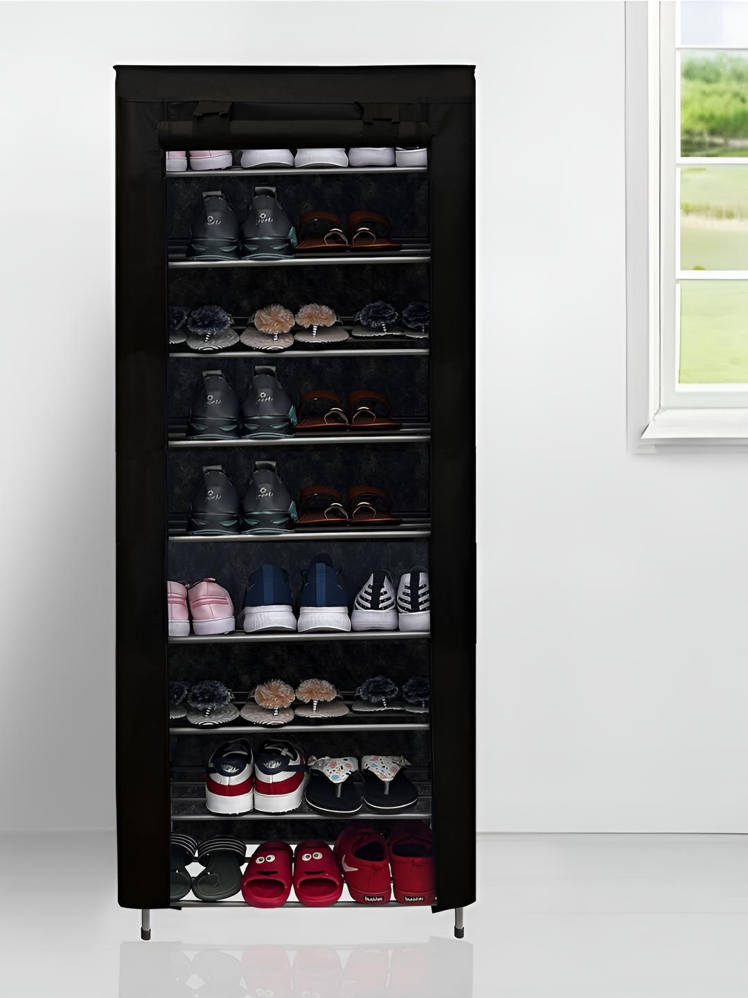 Buy Urban Choice Black 9 Tier Rectangular Shoes Rack - Racks And ...