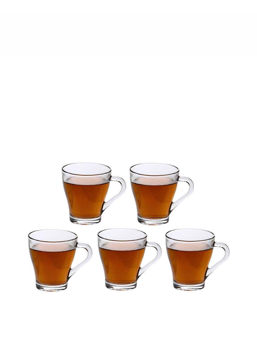 Buy Afast Transparent 5Pcs Geometric Solid Glass Transparent Cups &Mugs ...