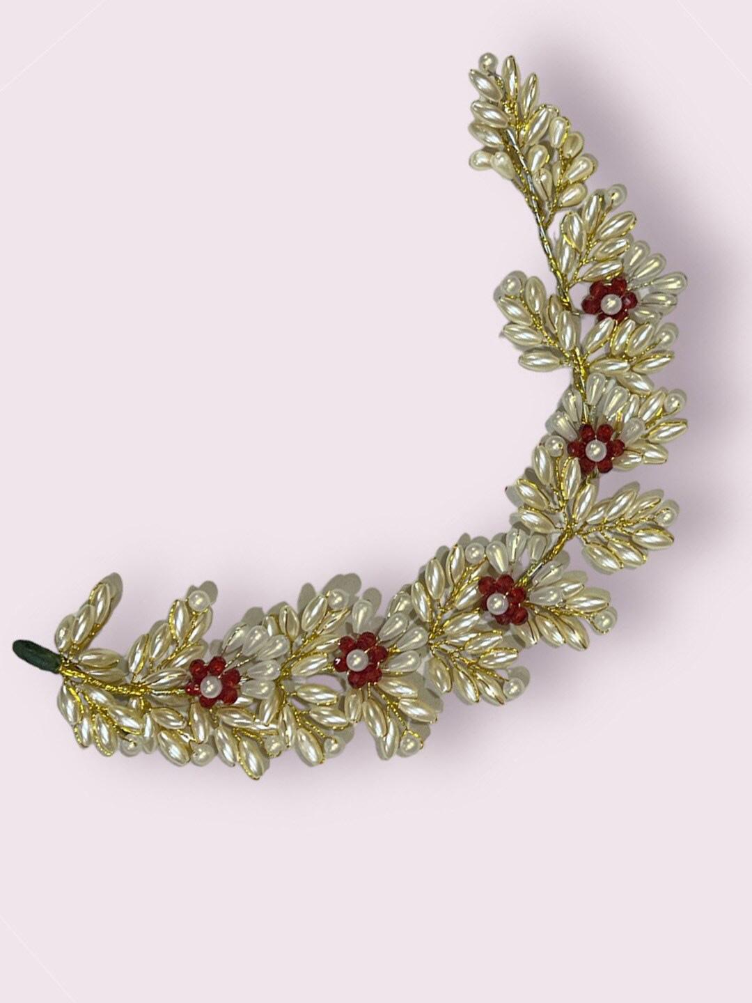 Buy VAGHBHATT Floral Beaded Bridal Hair Veni - Hair Accessory for Women ...