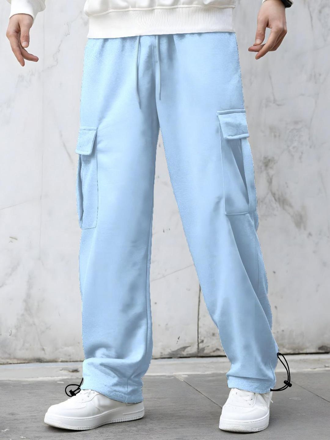 Buy NOBERO Men Onyx Oversized Relaxed Fit Mid Rise Joggers With Utility ...