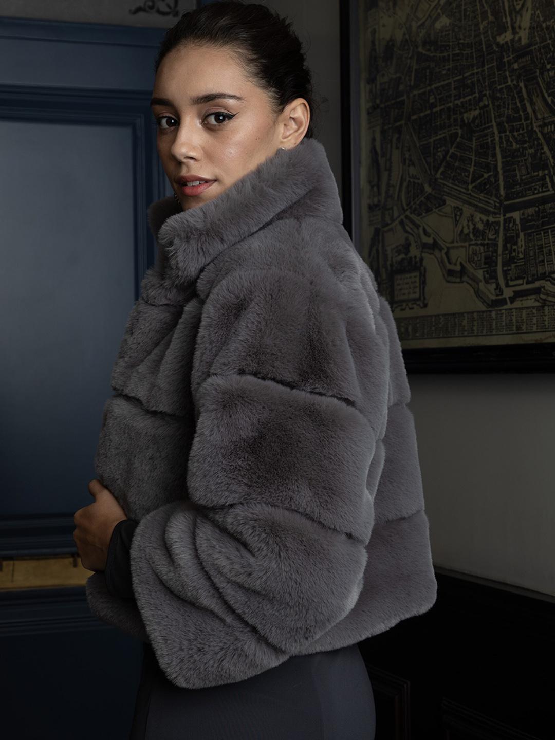 Buy Rhe Ana Self Women Fur Jacket - Jackets for Women 26705520 | Myntra