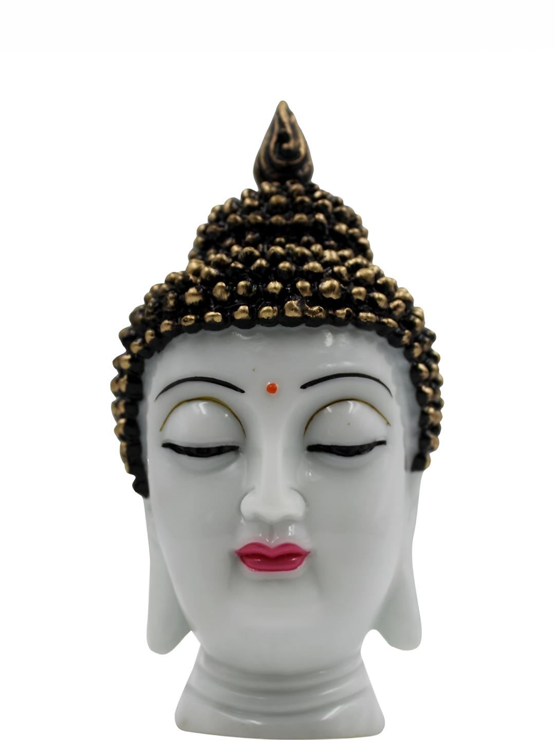 Buy ESVAR STONECRAFT White Buddha Face Statue Showpiece - Showpieces ...