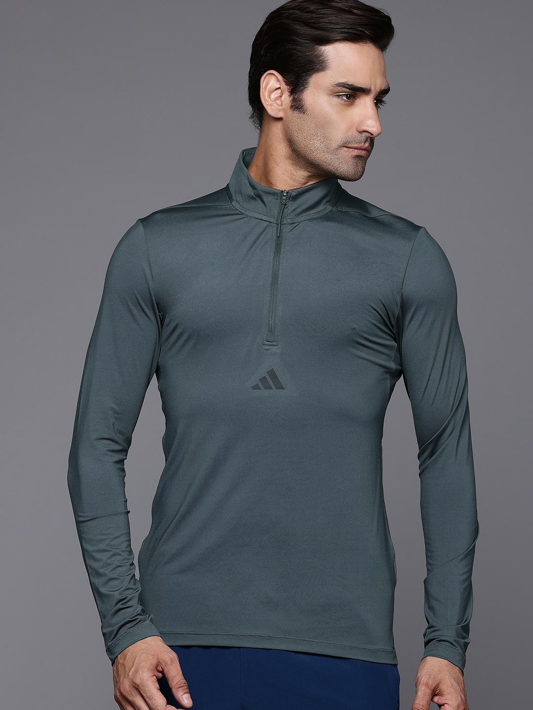 Buy ADIDAS AERODRY WO QUARTER ZIP Training Slim Fit T Shirt - Tshirts ...