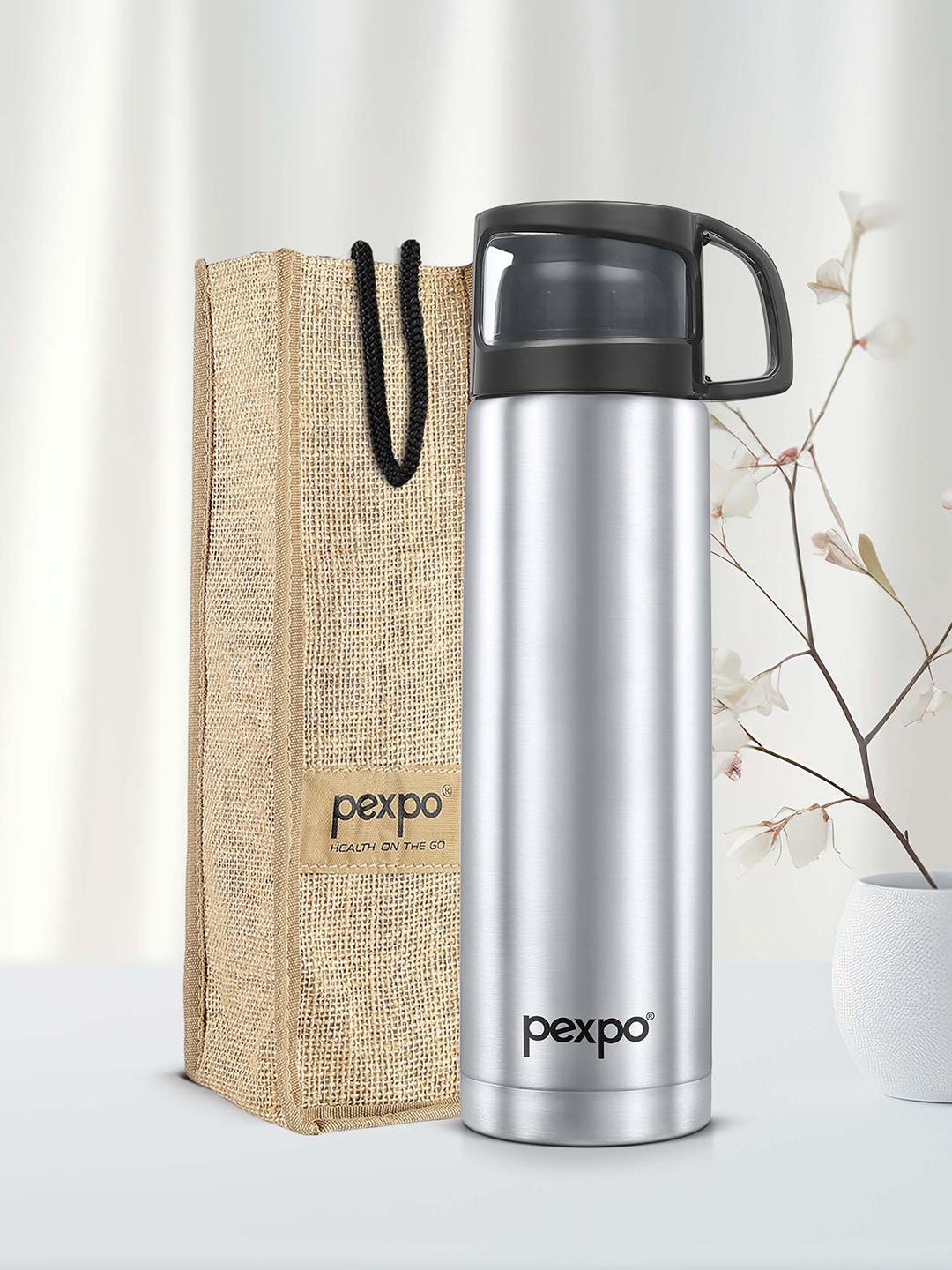 Buy Pexpo Ferrero Silver Stainless Steel Double Wall Vacuum Flask 1L ...