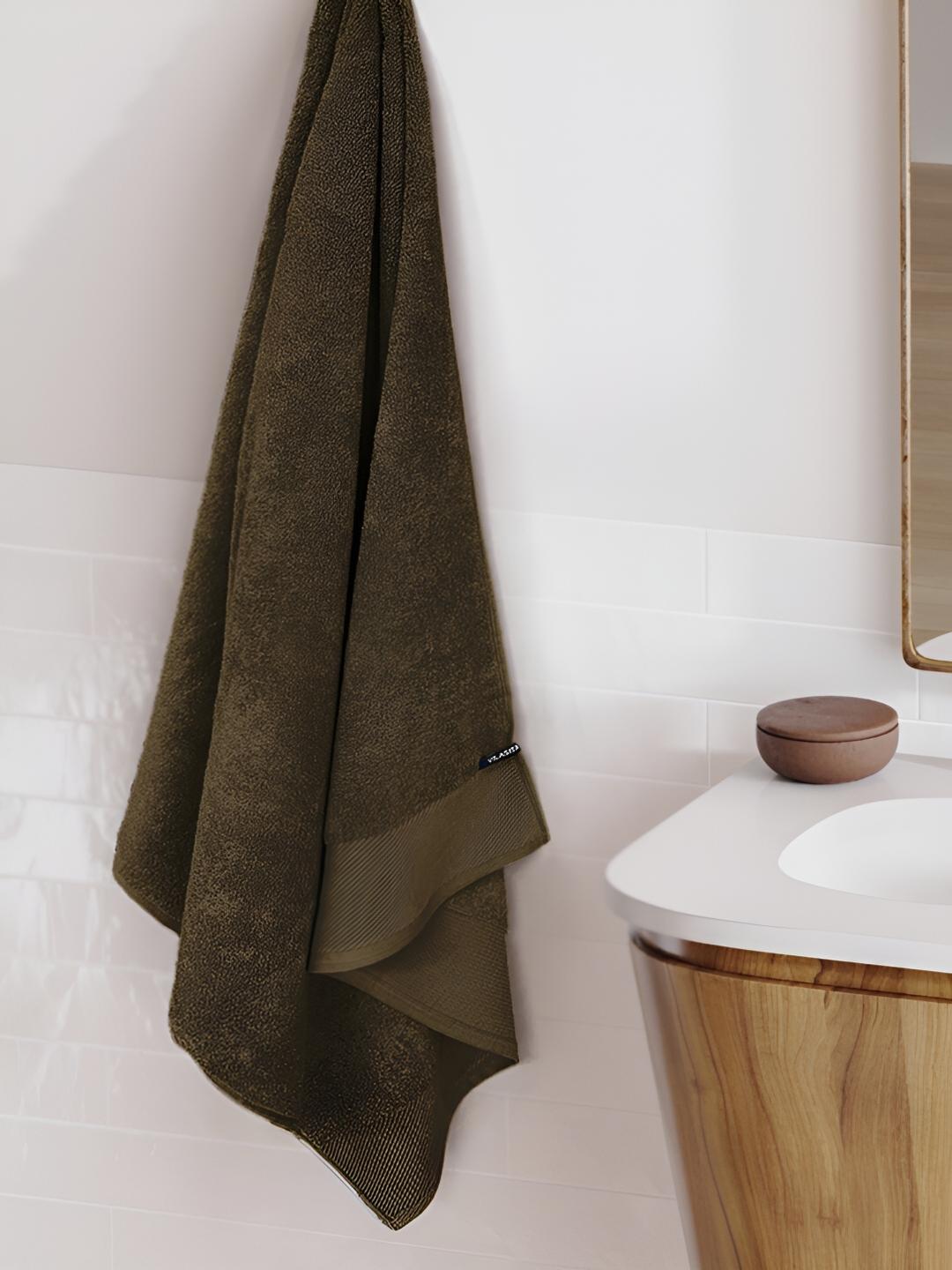 Buy Sassoon Coffee Brown Solid Cotton 650GSM Super Soft Adult Regular ...