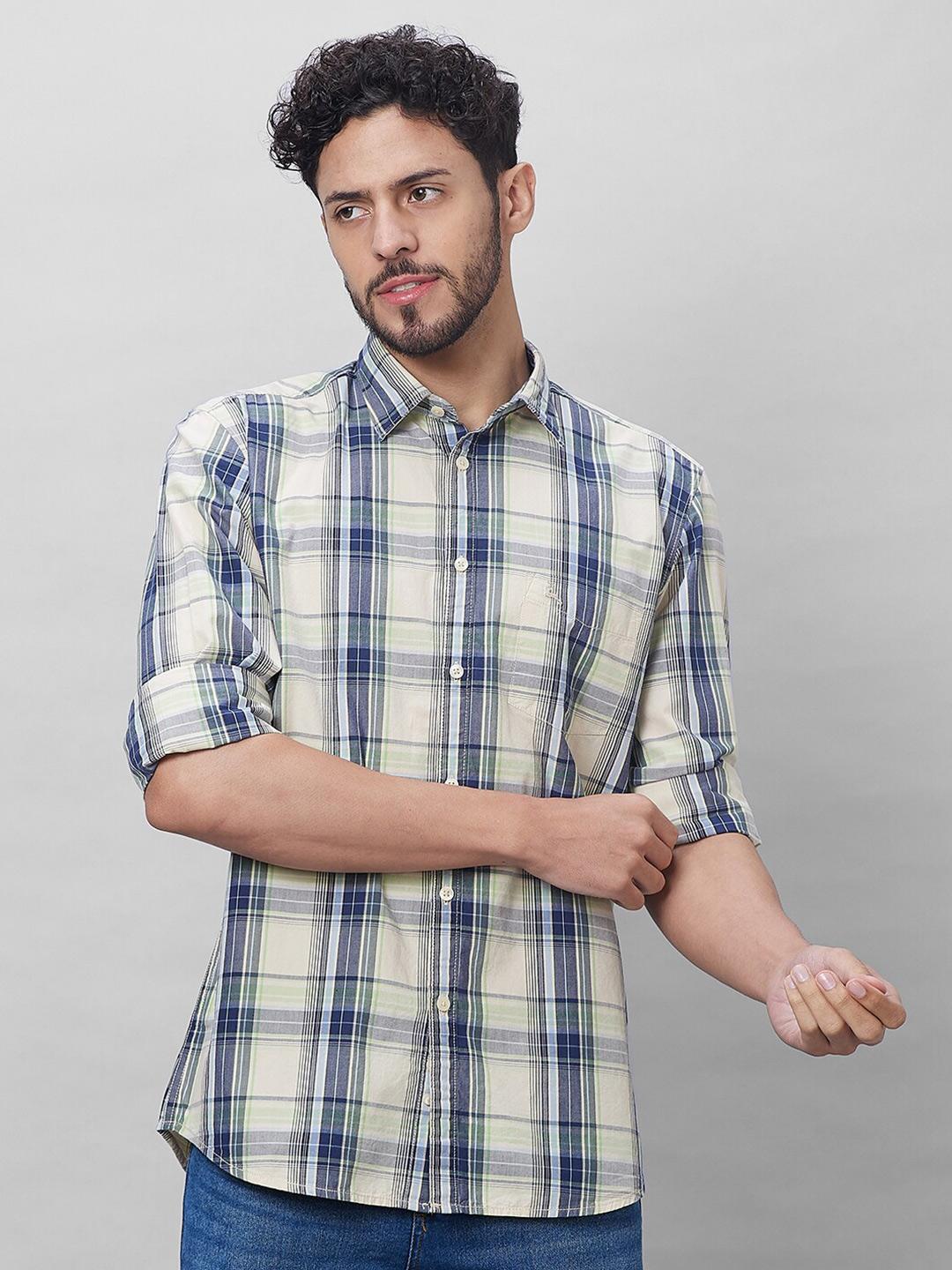 Buy Parx Tartan Checks Slim Fit Cotton Casual Shirt - Shirts for Men ...