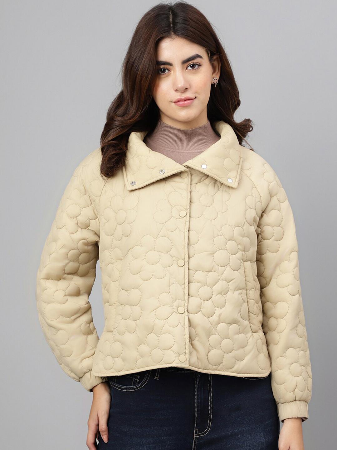 Buy Xpose Lapel Collar Lightweight Crop Quilted Jacket - Jackets for ...