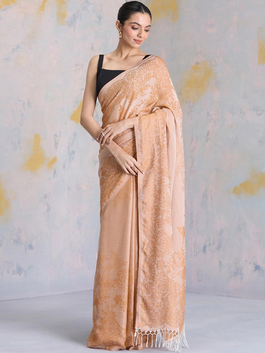 Buy Navyasa By Liva Paisley Printed Liva Saree - Sarees for Women ...