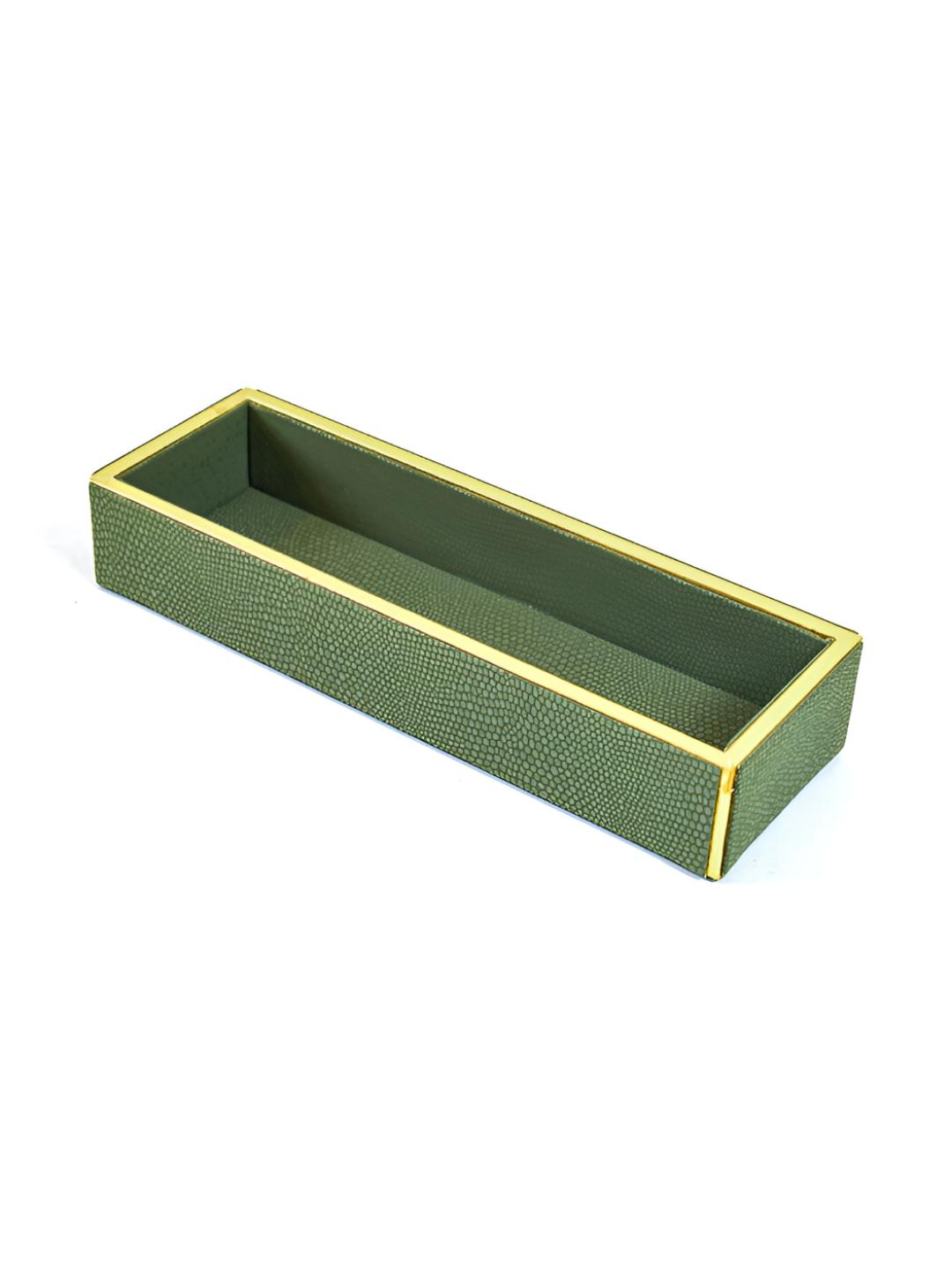 Buy ICHKAN Olive Green Rectangle Cutlery Tray - Serving Tray for Unisex ...