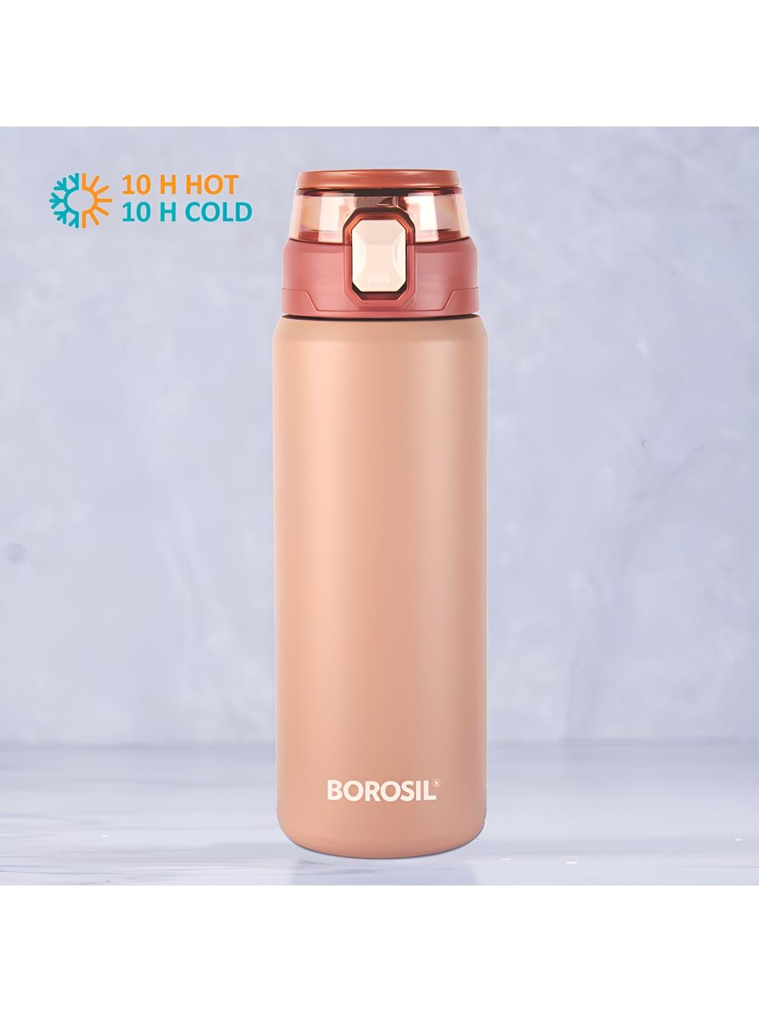Buy BOROSIL Aquasport Peach Solid Stainless Steel Double Wall Vacuum ...