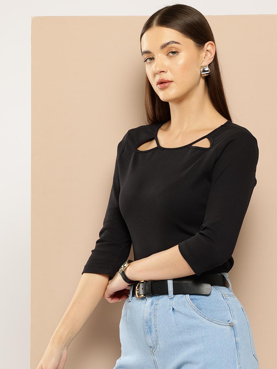 Buy Chemistry Round Neck Knit Top - Tops for Women 26872778 | Myntra
