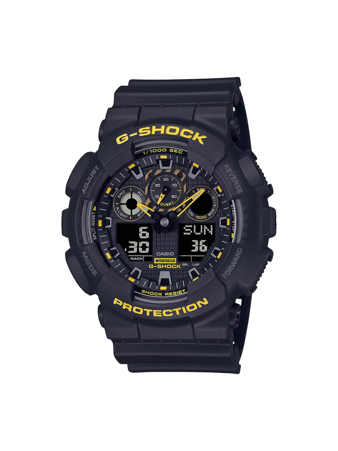 Buy CASIO Men G Shock GA 100CY 1ADR Black Yellow Ana Digi Dial Black ...