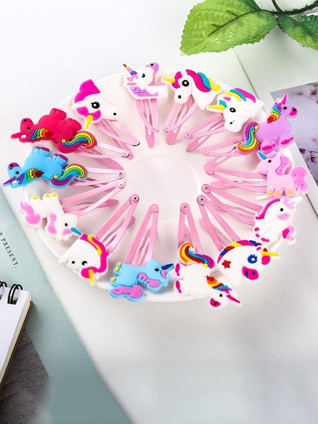 Buy LYTIX Girls Set Of 20 Embellished Unicorn Hair Clips - Hair ...