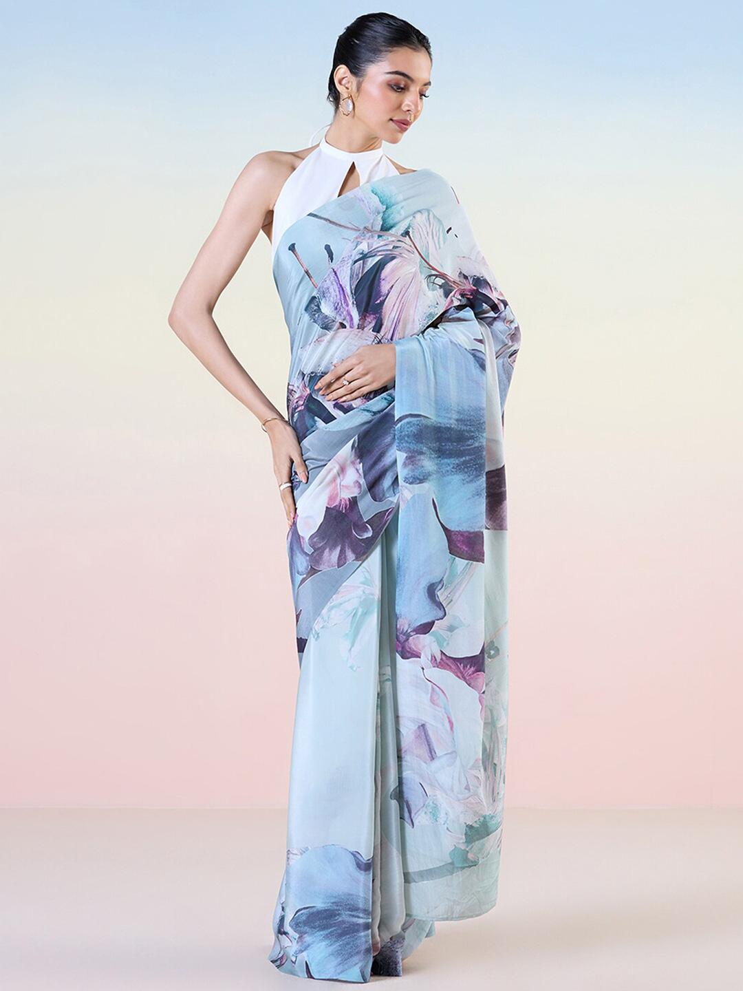 Buy Navyasa By Liva Floral Printed Saree - Sarees for Women 26901416 ...
