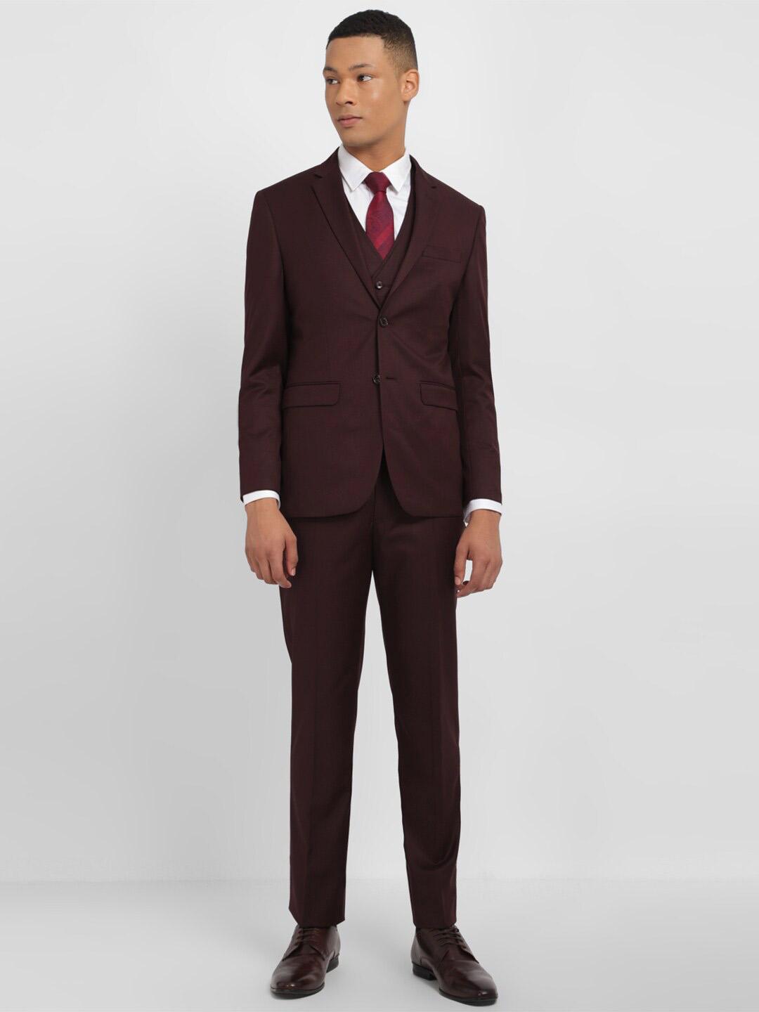Buy Allen Solly Slim Fit Three Piece Formal Suit - Suits for Men ...