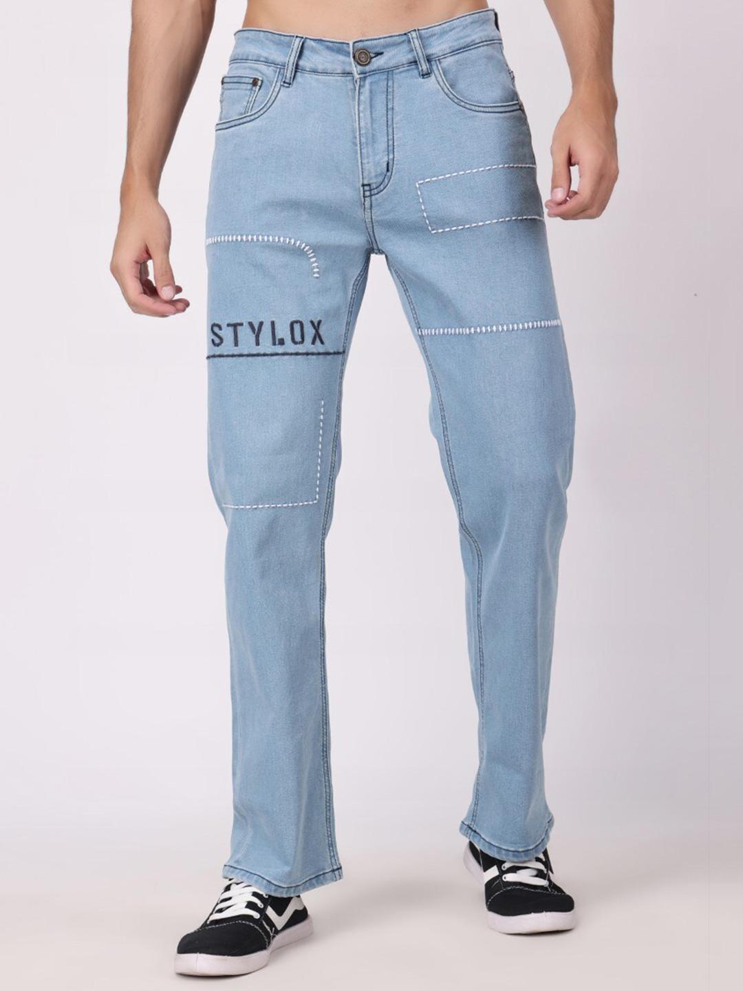Buy Stylox Men Relaxed Fit Clean Look Printed Stretchable Jeans - Jeans ...