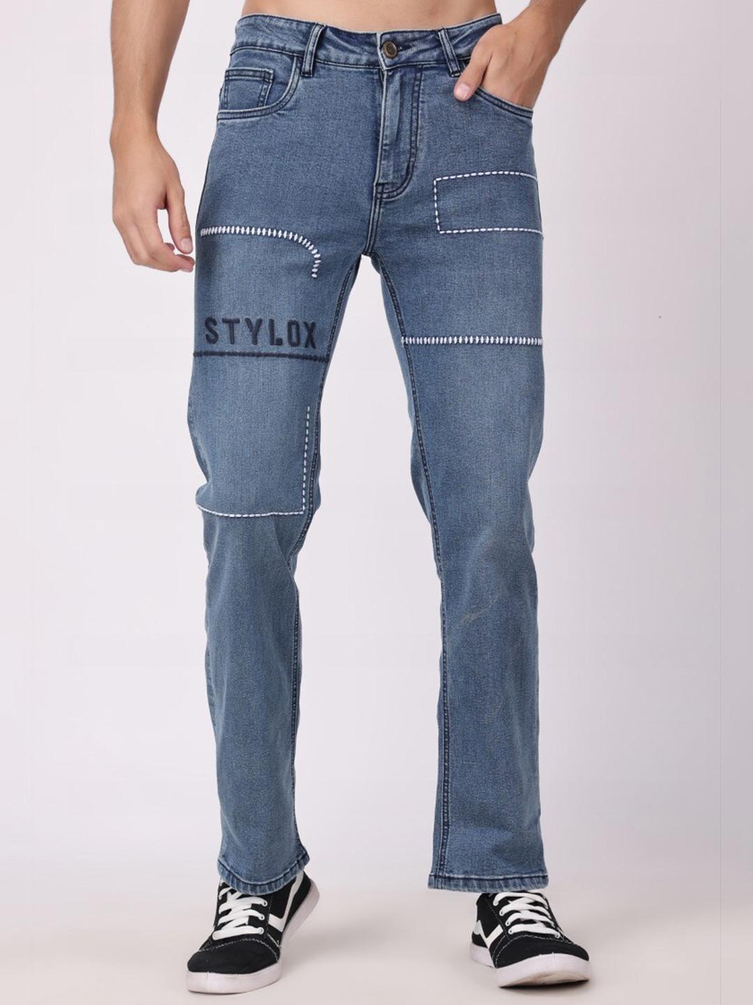 Buy Stylox Men Relaxed Fit Clean Look Light Fade Stretchable Jeans ...